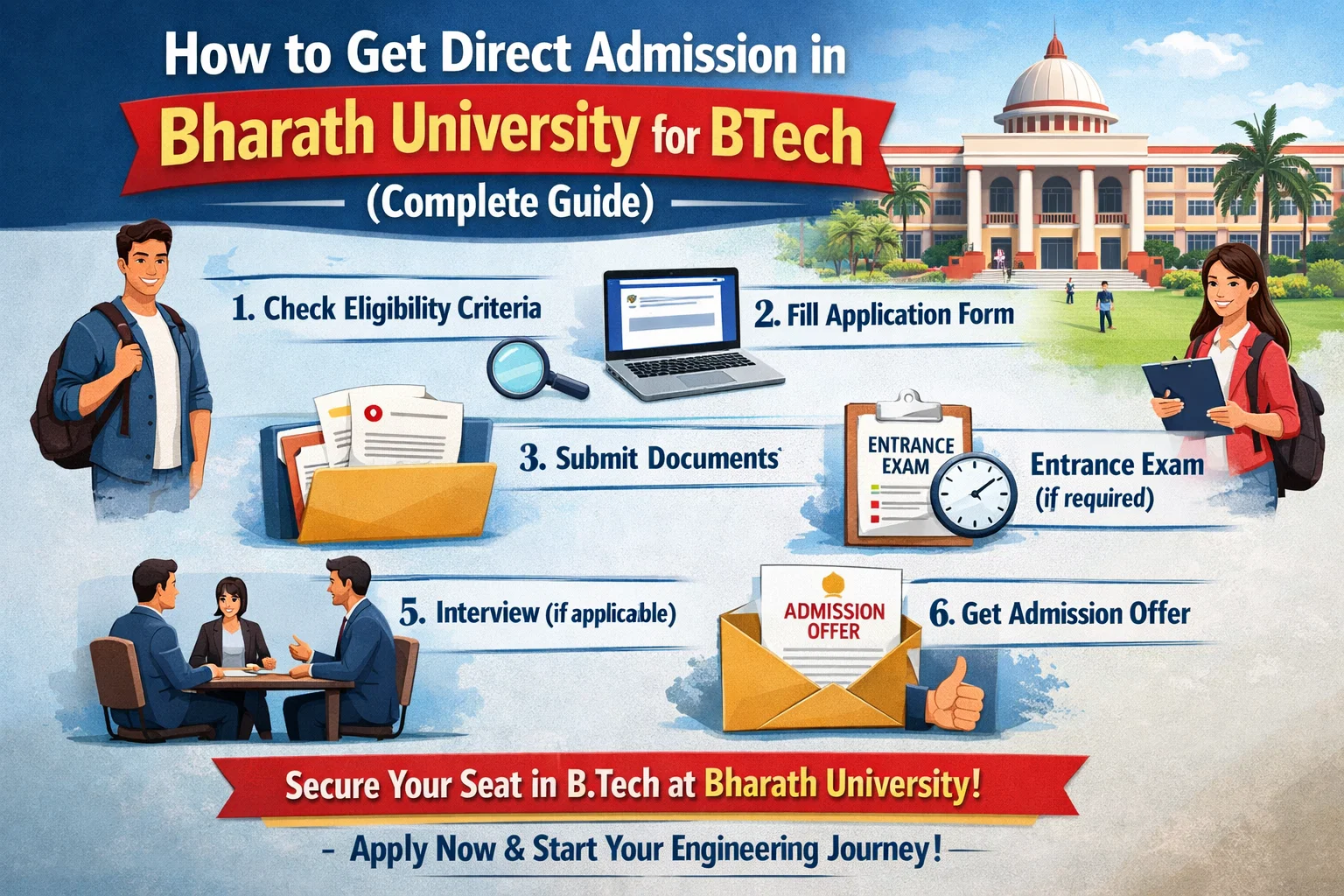 How to Get Direct Admission in Bharath University for BTech (Complete ...